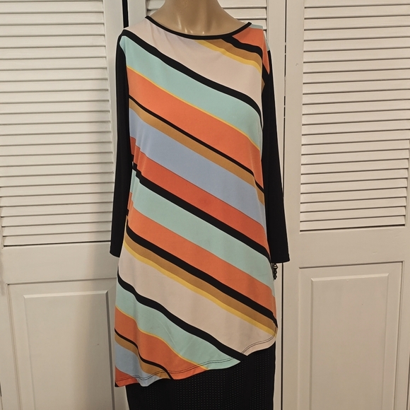 Susan Graver | Tops | 653 Susan Graver Long Sleeve Asymmetrical ...